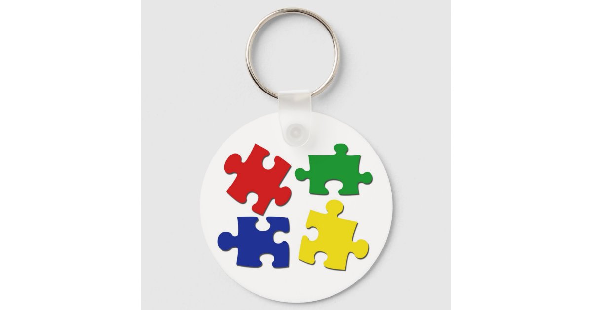 Puzzle Pieces Keychain | Zazzle
