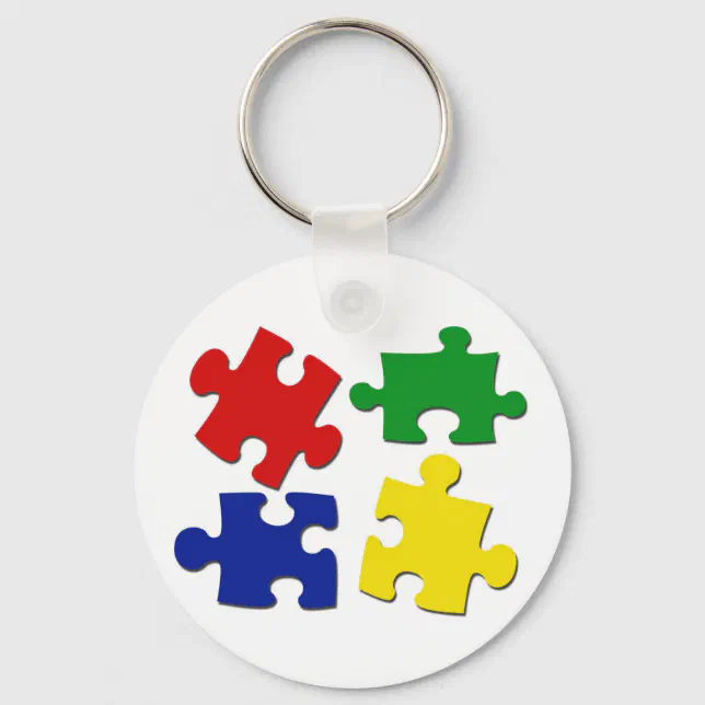 Puzzle Pieces Keychain | Zazzle