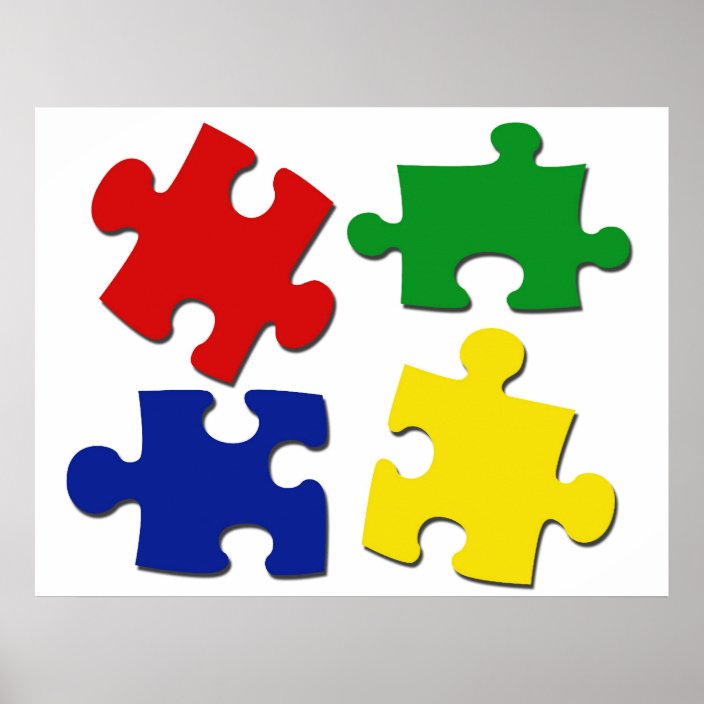 Puzzle Pieces Poster | Zazzle.com