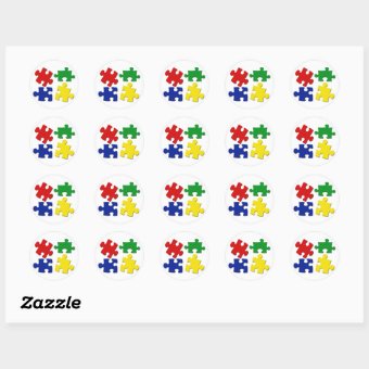 Puzzle Pieces Sticker | Zazzle