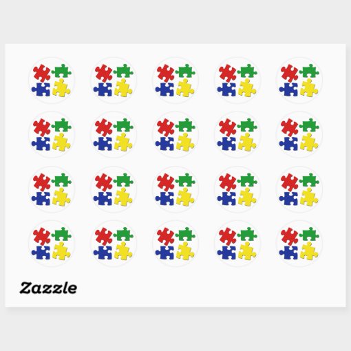 Puzzle Pieces Sticker | Zazzle
