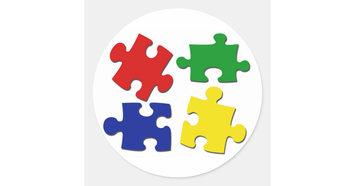 Puzzle Pieces Sticker | Zazzle
