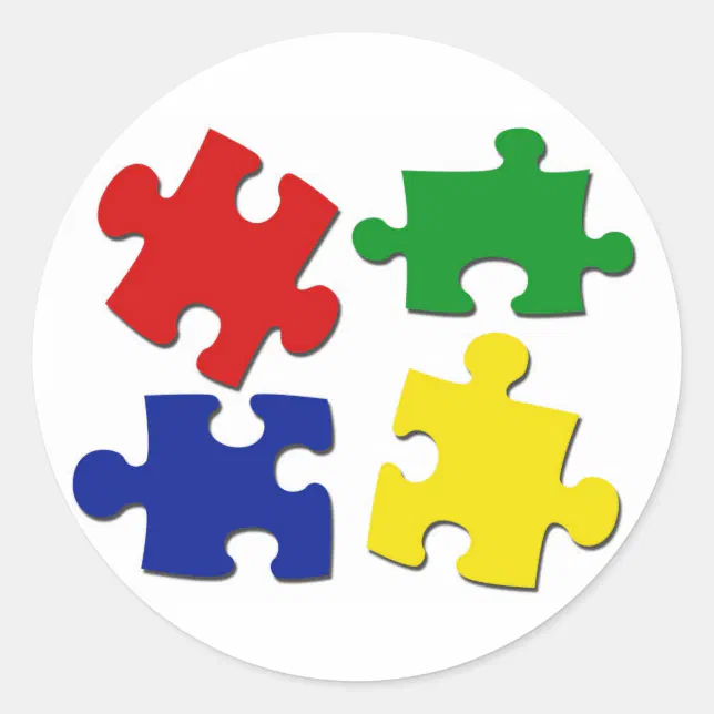 Puzzle Pieces Sticker | Zazzle