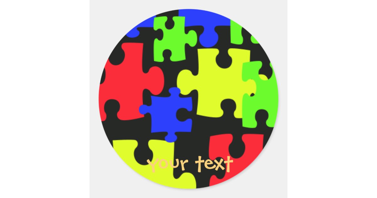 puzzle pieces sticker | Zazzle