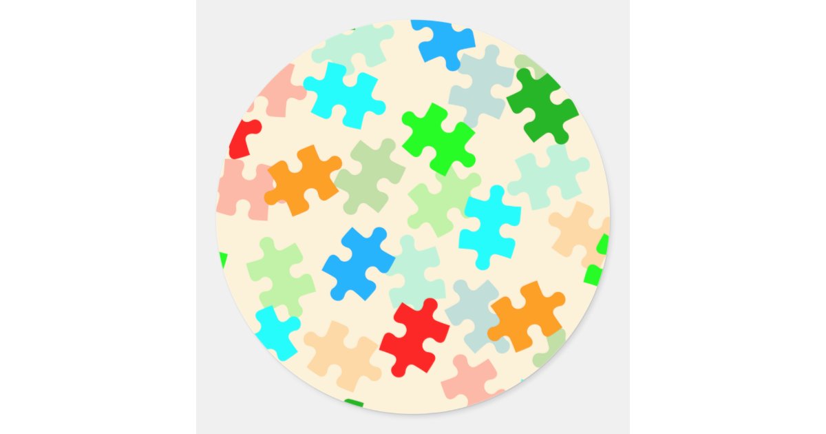 Puzzle Pieces Stickers | Zazzle