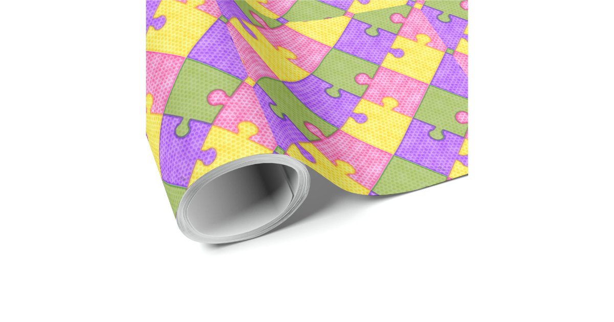 Puzzle Pieces Wrapping Paper | Zazzle