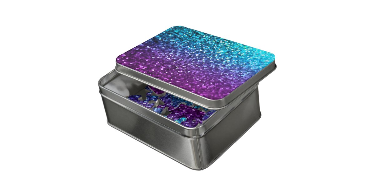 Puzzle with Box Mosaic Sparkley Texture | Zazzle