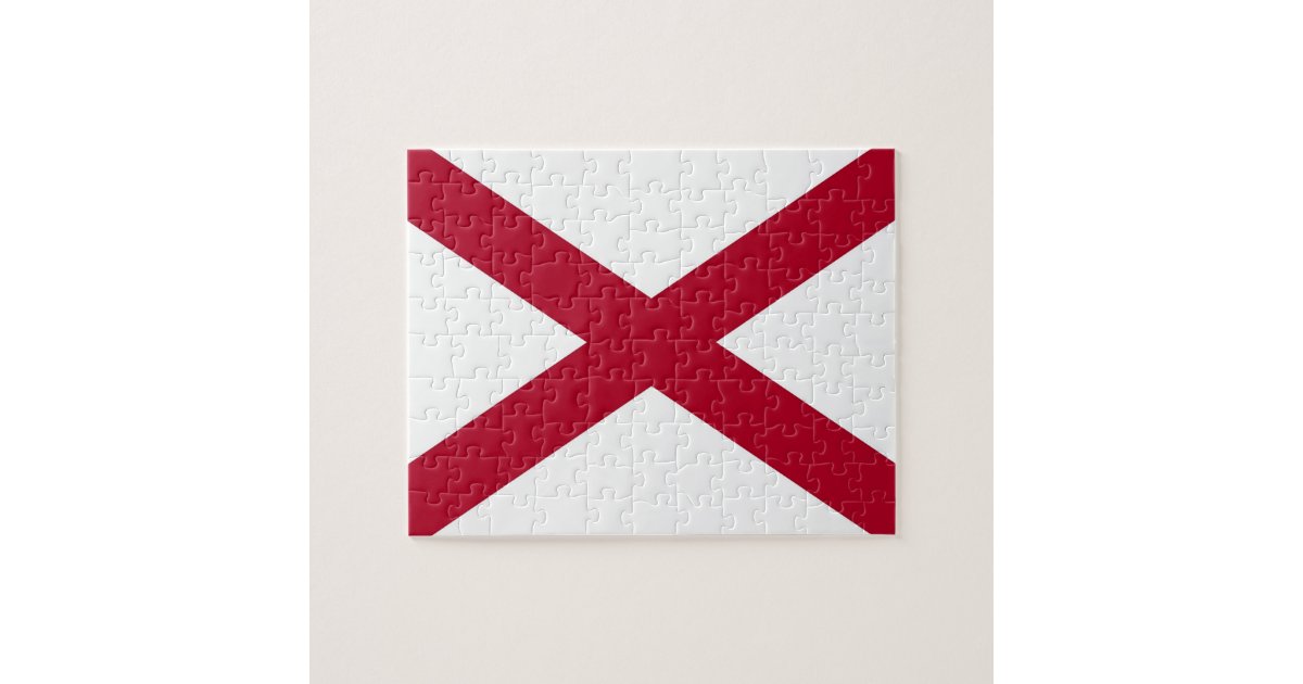 Puzzle with Flag of Alabama State | Zazzle