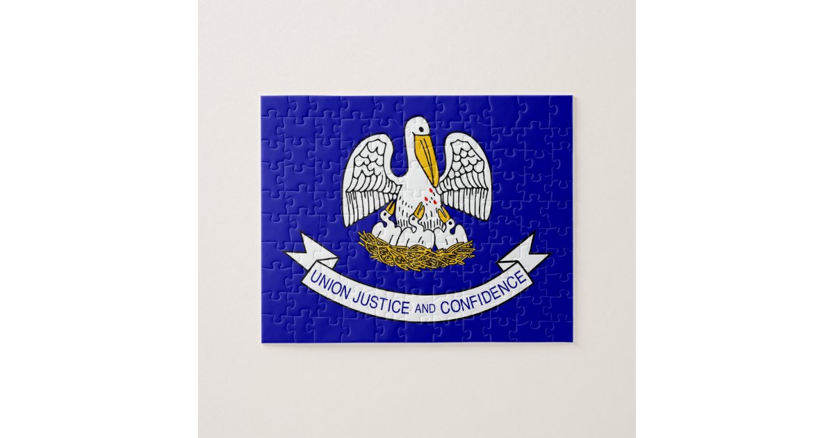 Puzzle with Flag of Louisiana State | Zazzle