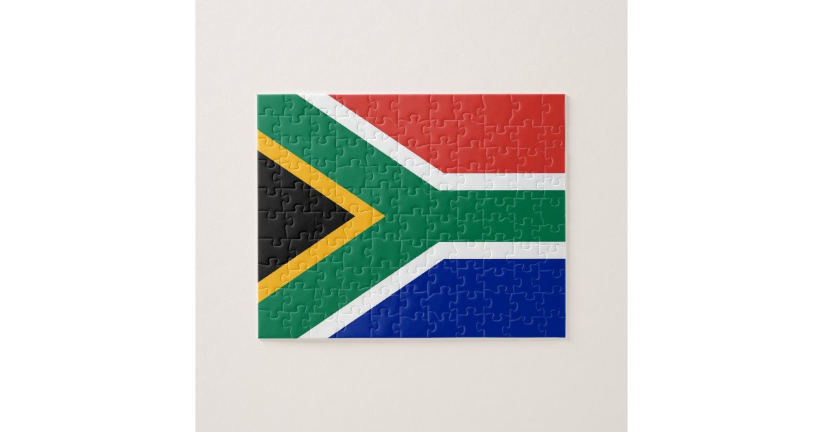 Puzzle with Flag of South Africa | Zazzle