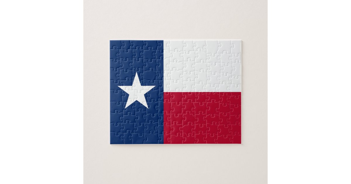 Puzzle with Flag of Texas State | Zazzle