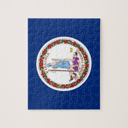 Puzzle with Flag of Virginia State | Zazzle