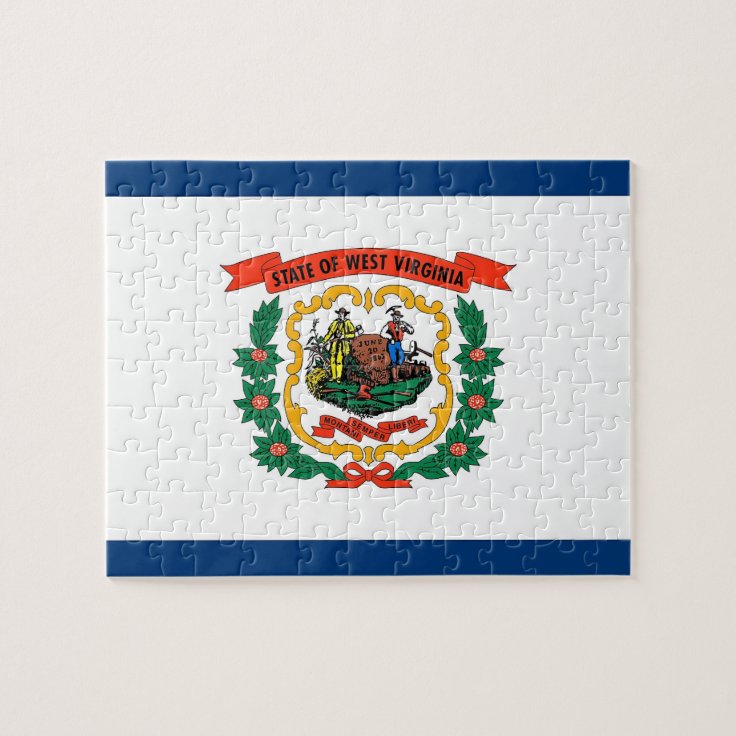 Puzzle with Flag of West Virginia | Zazzle