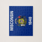 Puzzle with Flag of Wisconsin State | Zazzle