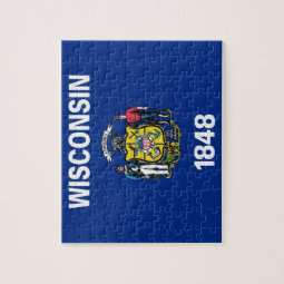 Puzzle with Flag of Wisconsin State | Zazzle
