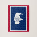 Puzzle with Flag of Wyoming State | Zazzle