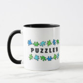 Puzzler with puzzle pieces mug | Zazzle