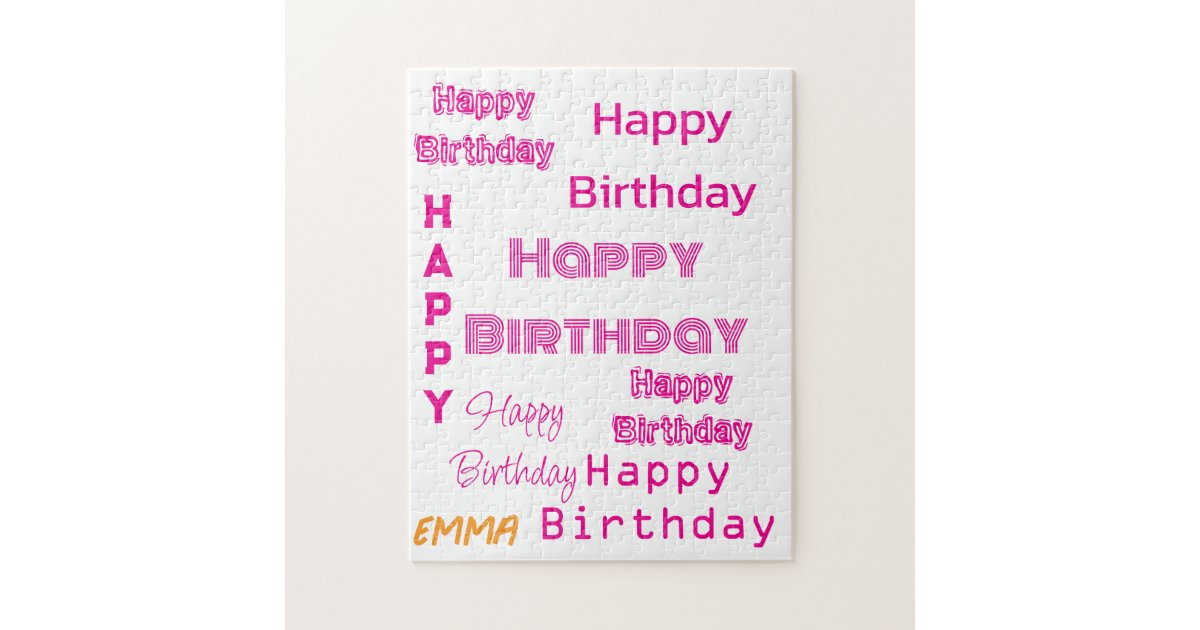 Puzzles, Happy Birthday Jigsaw Puzzle | Zazzle