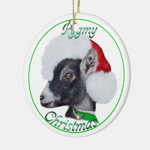 Pygmy Goat in Santa Hat Christmas Ornament | Zazzle