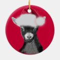 Pygmy Goat Santa Hat Christmas Ornament | Zazzle
