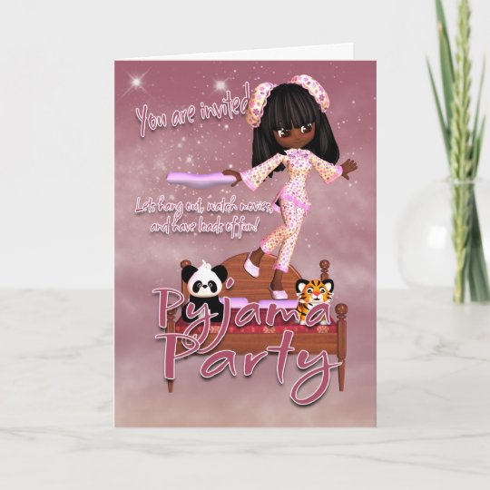 Pyjama Party Invitation Card | Zazzle.com