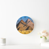 Pyramids Round Clock | Zazzle