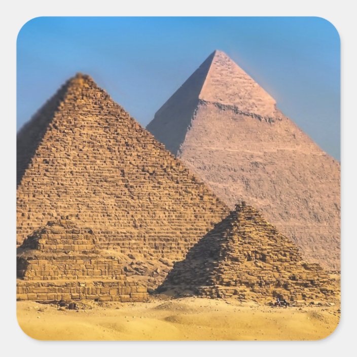 Pyramids Square Sticker | Zazzle.com