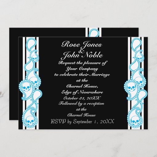Pyre (Cyan) Wedding Invitation | Zazzle
