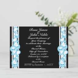 Pyre (Cyan) Wedding Invitation | Zazzle