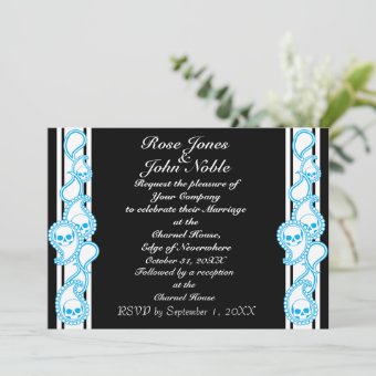 Pyre (Cyan) Wedding Invitation | Zazzle