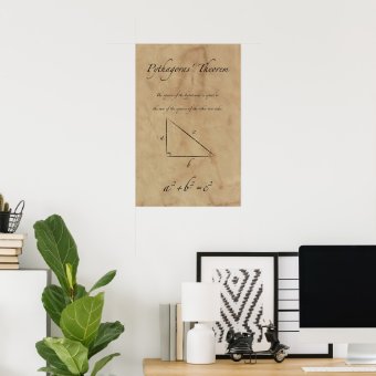 Pythagoras' Theorem - Math Posters | Zazzle