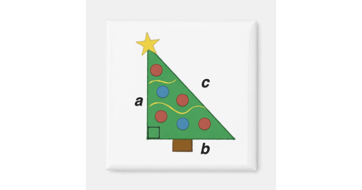 Pythagorean Theorem Christmas Geom-e-tree Magnet | Zazzle