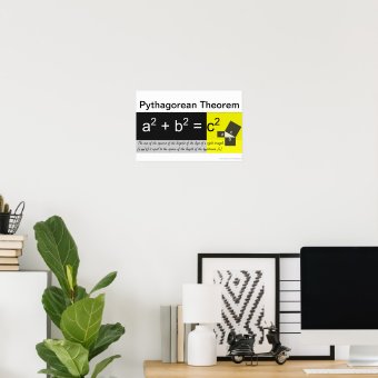 Pythagorean Theorem Math Poster | Zazzle