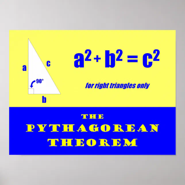Pythagorean Theorem Poster | Zazzle