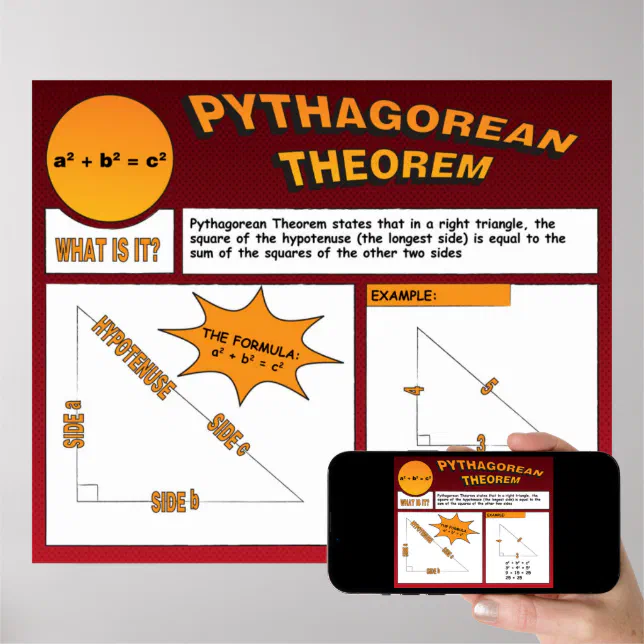 Pythagorean Theorem Poster | Zazzle