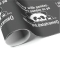 Python Programmer IT Nerd Panda Programming Humor Wrapping Paper | Zazzle