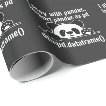 Python Programmer IT Nerd Panda Programming Humor Wrapping Paper | Zazzle