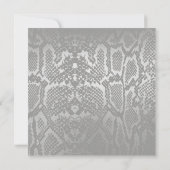 Python Snake Animal Skin Black Silver Birthday Invitation | Zazzle