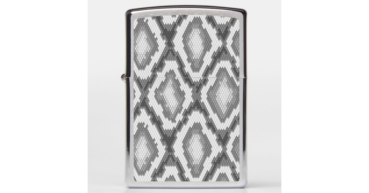 Python snake skin pattern zippo lighter | Zazzle