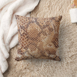 Python Snake Skin Print Throw Pillow | Zazzle