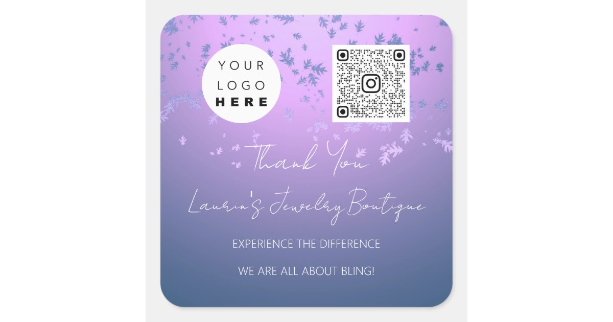 Q rCode Online Shop Logo Light Purple Square Sticker | Zazzle Q rCode Online Shop Logo Light Purple Square Sticker | Zazzle