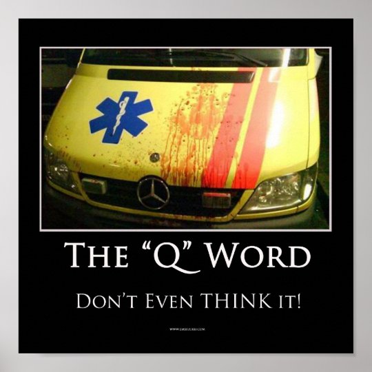 Q Word Motivational Poster | Zazzle.com