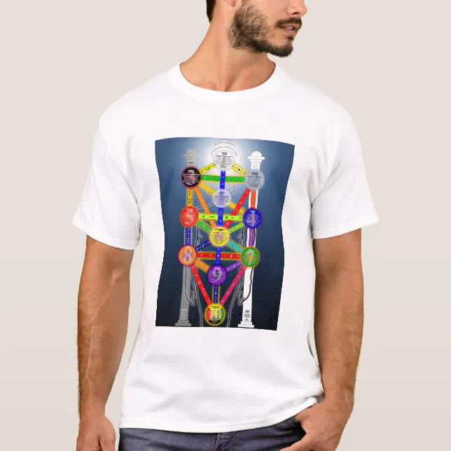 Qabalistic Tree of Life Diagram Chart Kabbalah T-Shirt | Zazzle