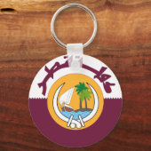 qatar coat of arms keychain | Zazzle