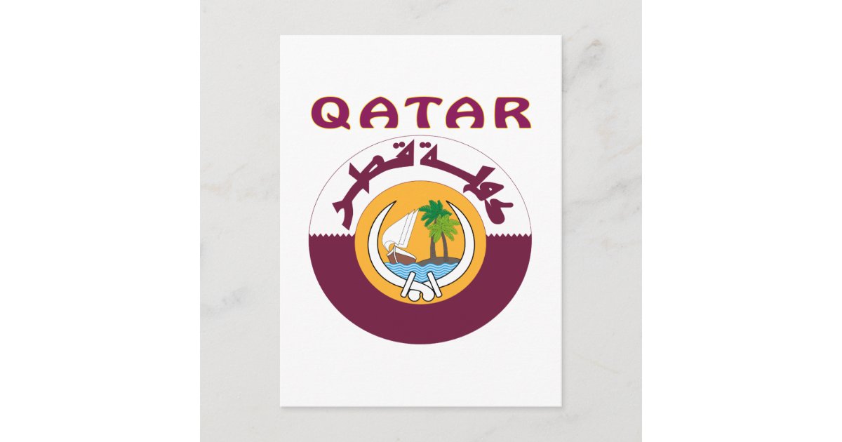 QATAR Coat Of Arms Postcard | Zazzle