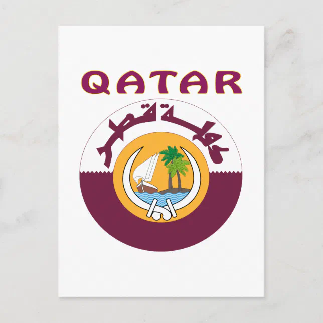 QATAR Coat Of Arms Postcard | Zazzle