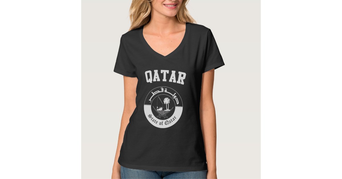 Qatar Coat of Arms T-Shirt | Zazzle