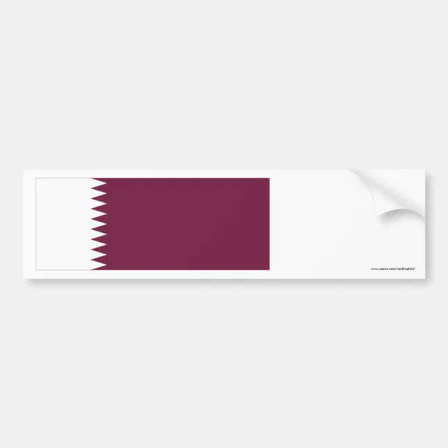 Qatar Flag Bumper Sticker | Zazzle