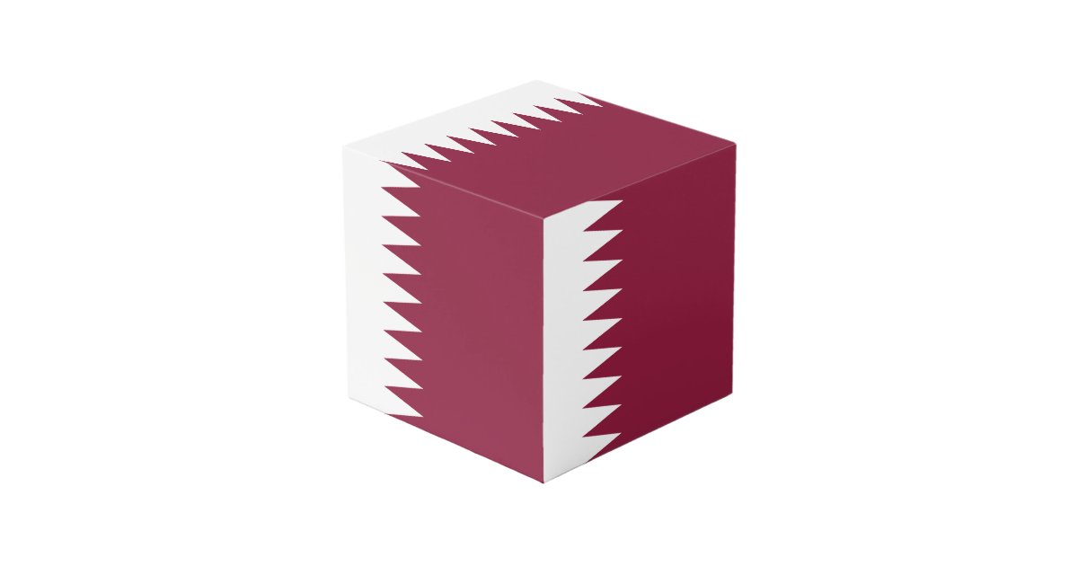 Qatar Flag Cube | Zazzle
