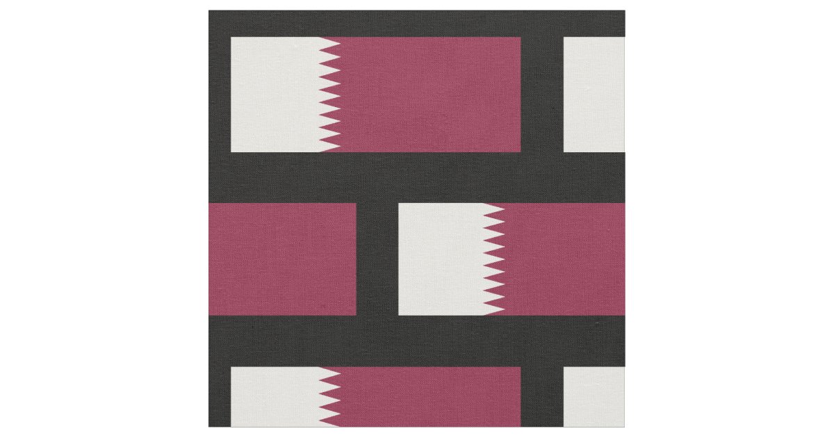 Qatar Flag Fabric | Zazzle